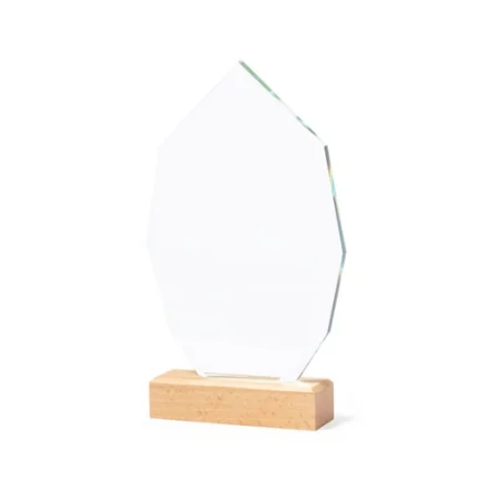 Trophée personnalisable en verre et bois Pulman