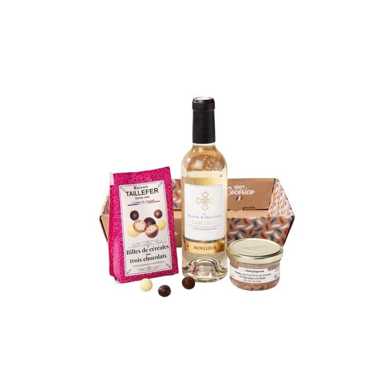 Panier gourmand personnalisé "Trio gourmet" 100% Français